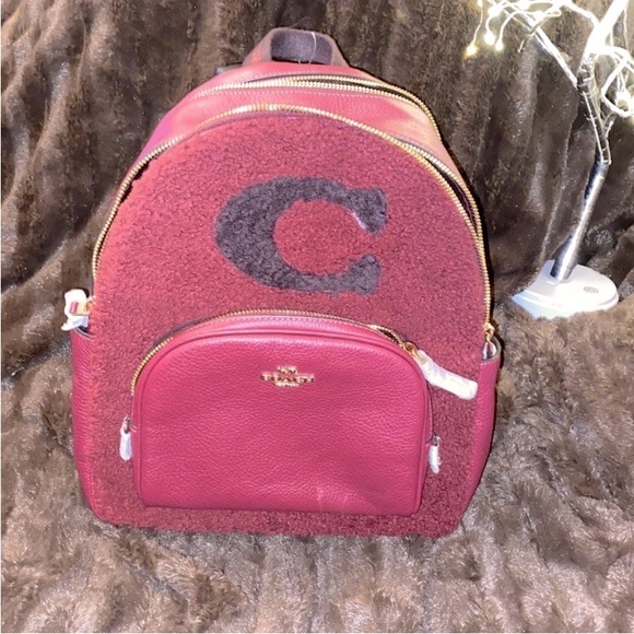 Coach | Bags | Coach Varsity Backpack In Black Cherry | Poshmark